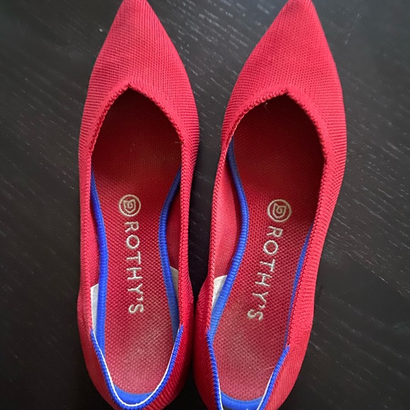 Rothy's | Shoes | Rothys Pointe Flats Chile Red | Poshmark